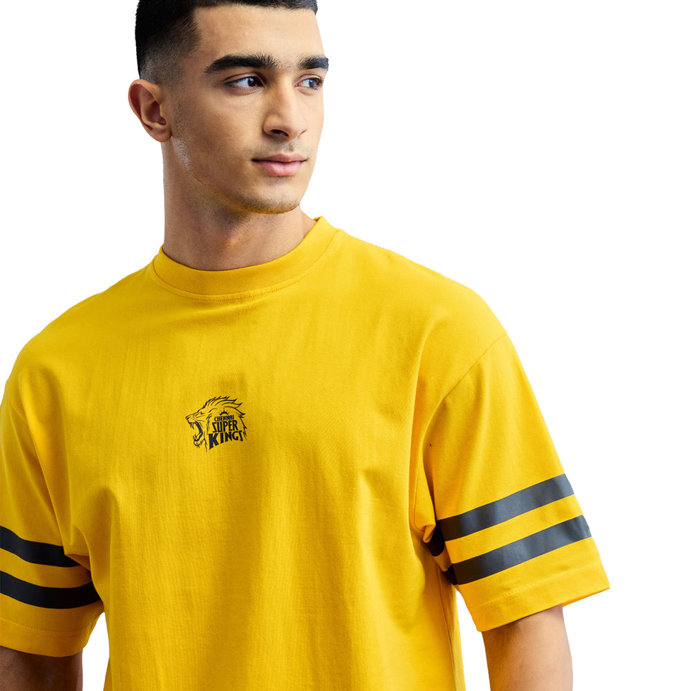 Official CSK Merch - Yellow Thala Men's Oversized T-shirt – Boldfit
