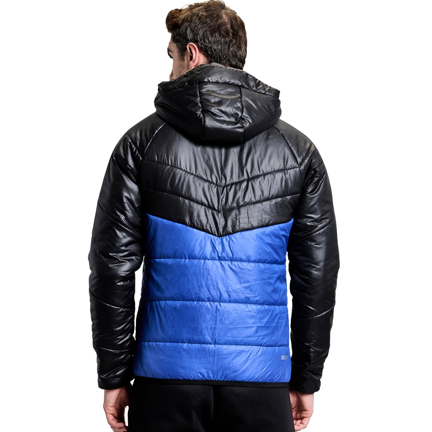 Storm Mens Puffer Jacket - Black/Blue – Boldfit