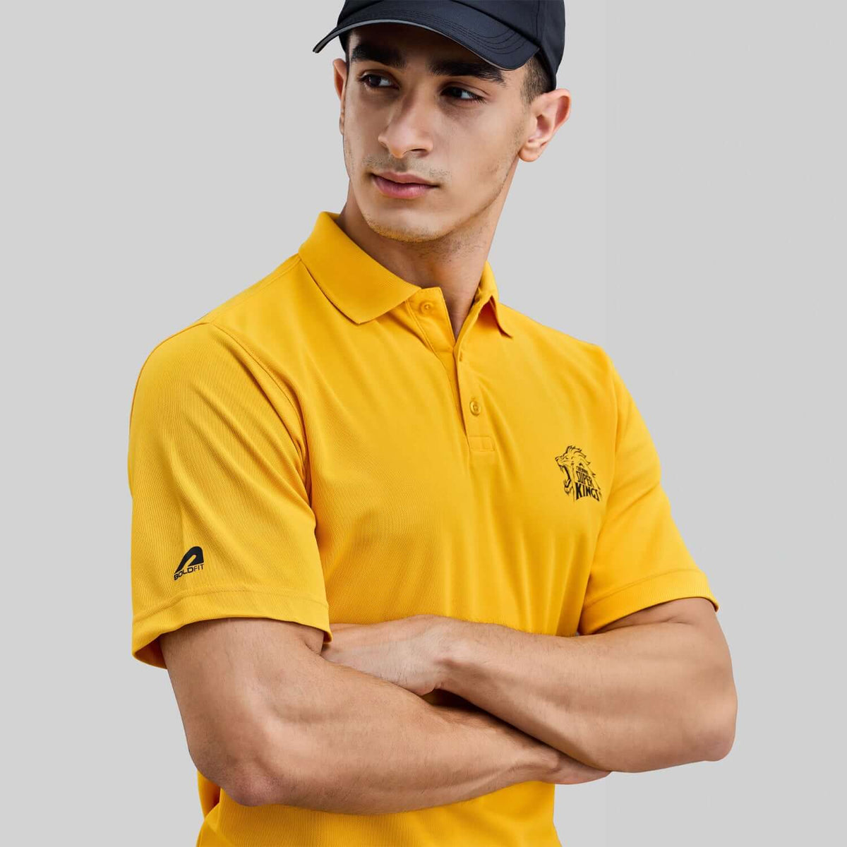 Official CSK Mens Polo T-shirt - Yellow
