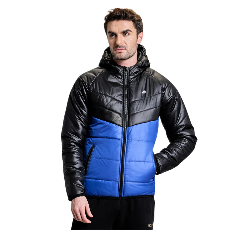 Storm Mens Puffer Jacket - Black/Blue