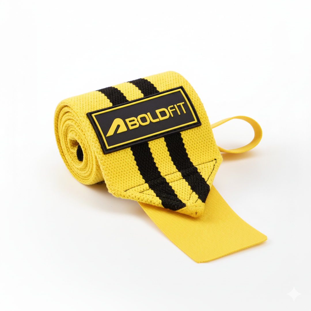 Force Grip Wrist Wrap - Yellow – Boldfit