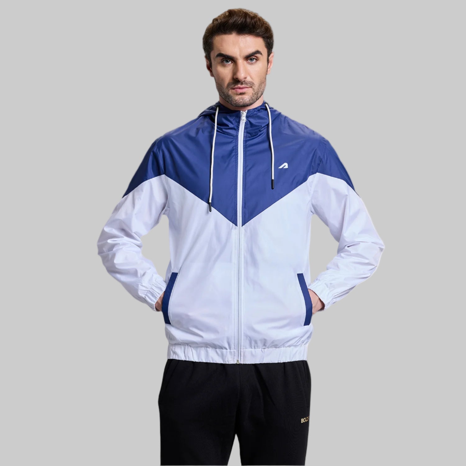 Windrush Mens Windcheater - Blue/White
