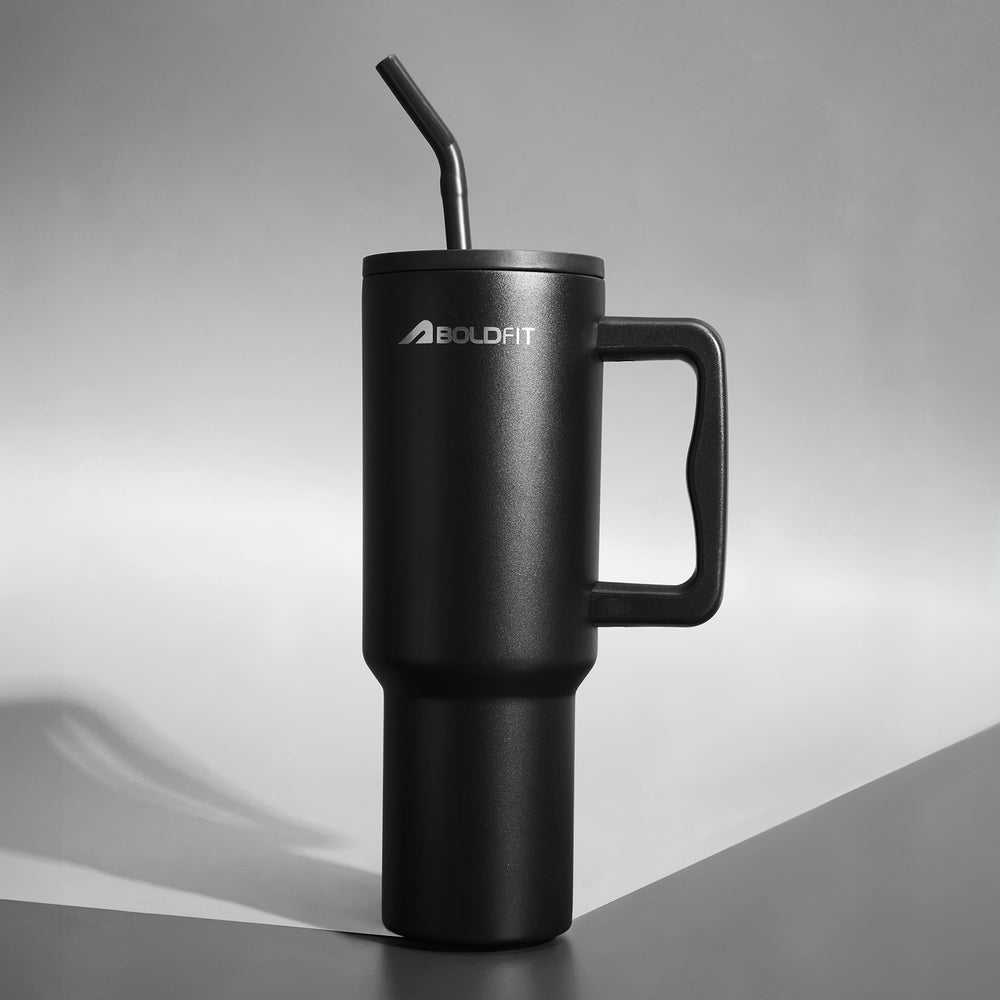 Boldfit Water Tumbler with Straw – 1200ml | Durable & Stylish