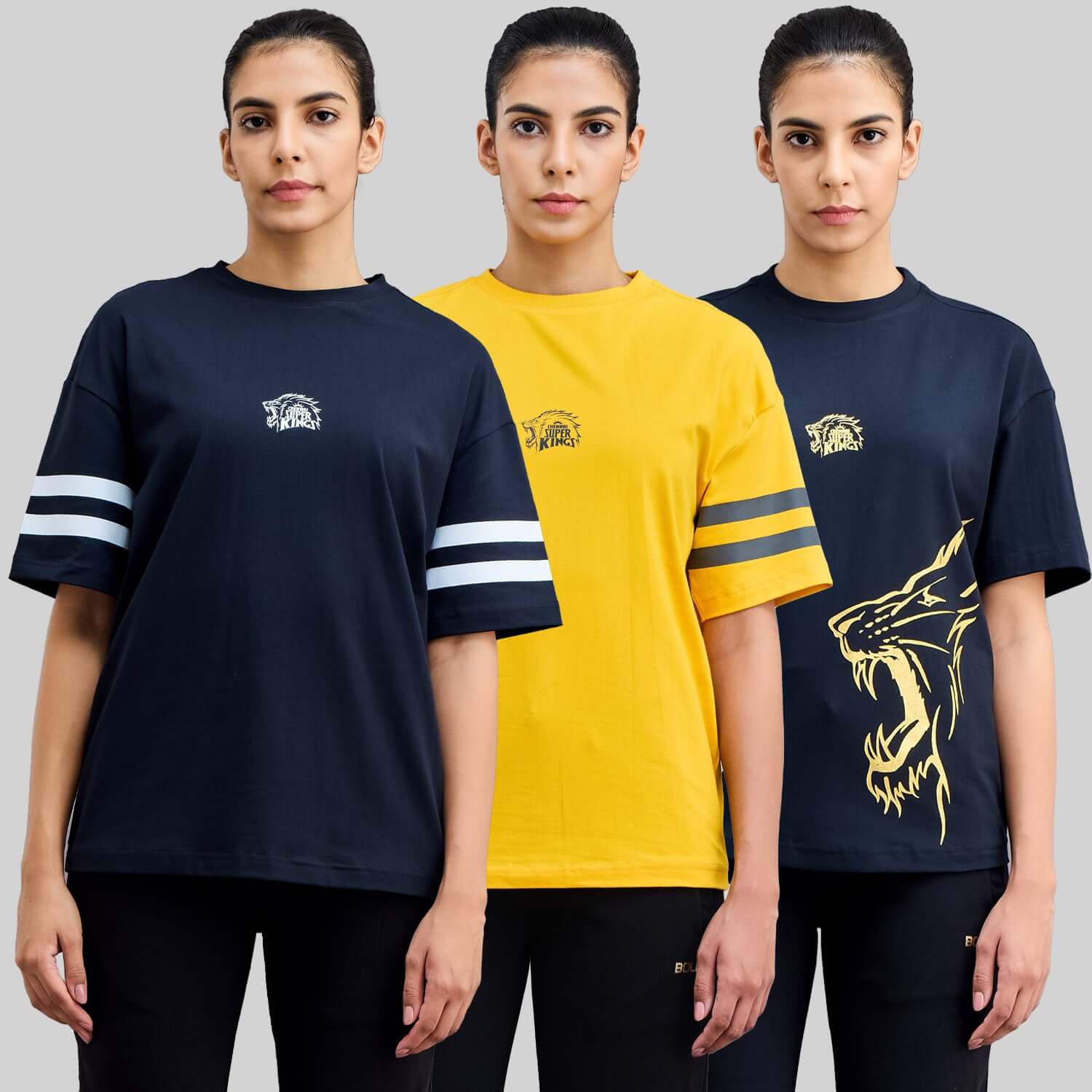 The Mahi Way - Official CSK Womens Oversized Tees Combo