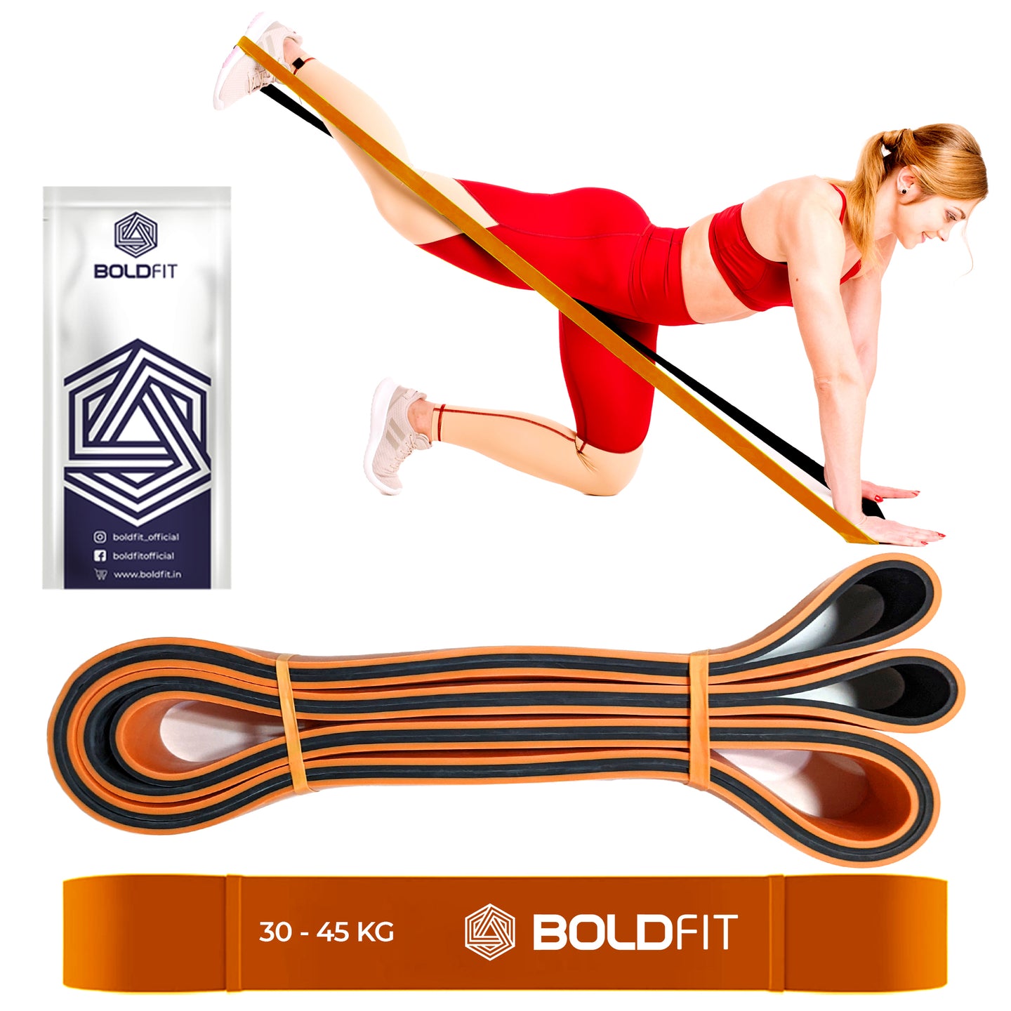 Heavy Resistance Bands - Dual Colour – Boldfit