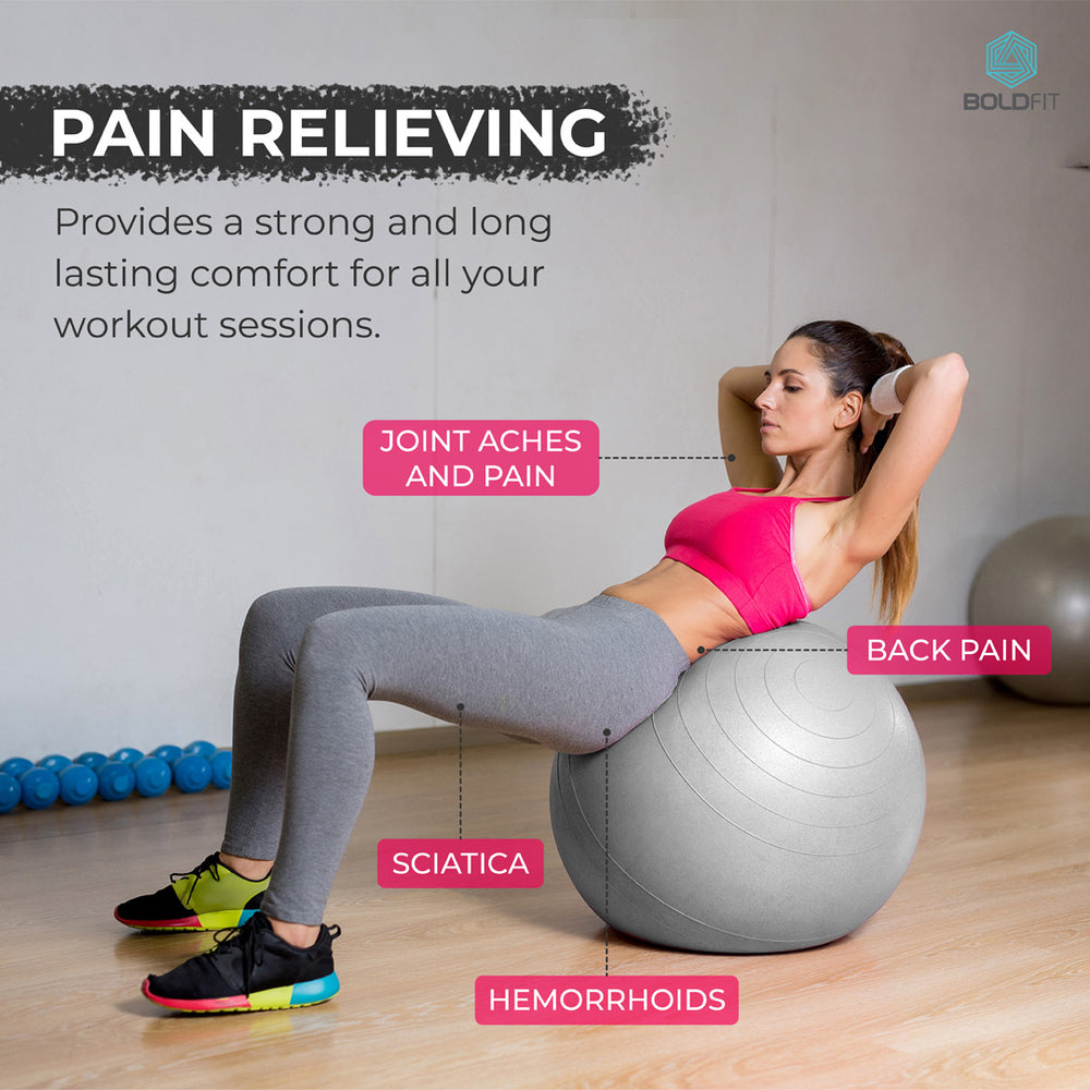 Gym Ball with Pump - 65 cm – Boldfit